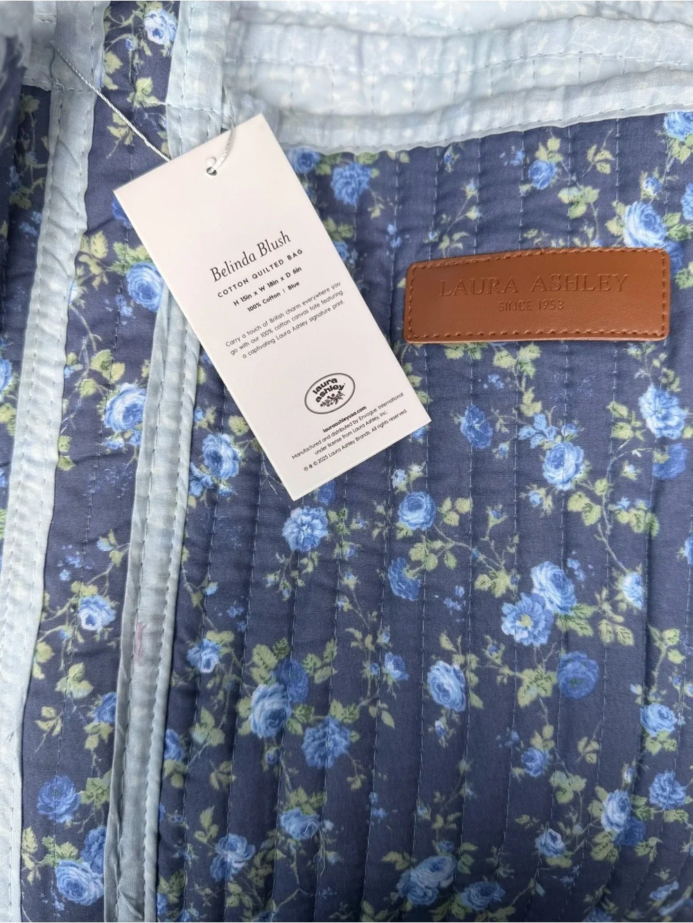 Laura Ashley | Bags | Laura Ashley Blue Rose Botanical Garden Belinda ...